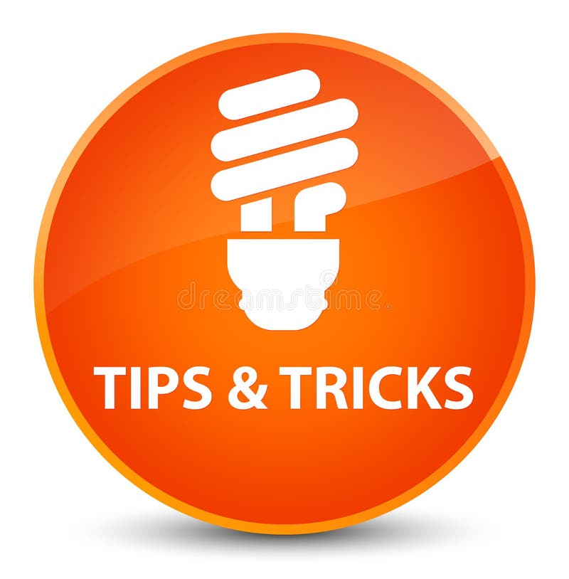 Tips and Tricks (bulb Icon) Elegant Orange Round Button Stock ...