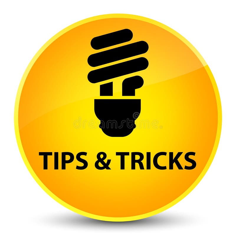 Tips and Tricks (bulb Icon) Elegant Yellow Round Button Stock ...