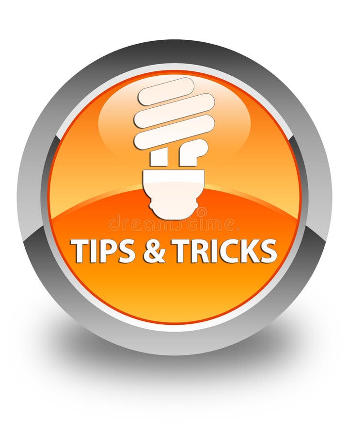 Tips and Tricks (bulb Icon) Glossy Orange Round Button Stock ...