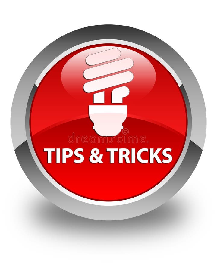 Tips and Tricks (bulb Icon) Glossy Red Round Button Stock Illustration ...