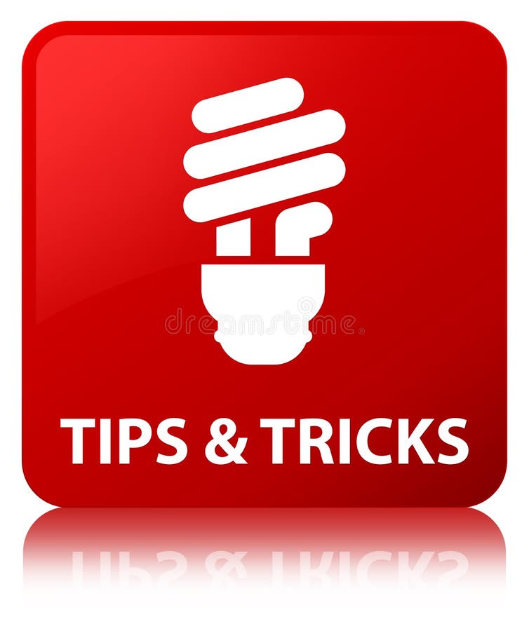 Tips and Tricks (bulb Icon) Red Square Button Stock Illustration ... Tips and Tricks (bulb Icon) Red Square Button Stock Illustration ...