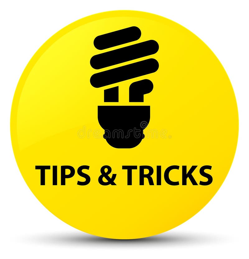 Tips and Tricks (bulb Icon) Yellow Round Button Stock Illustration ...