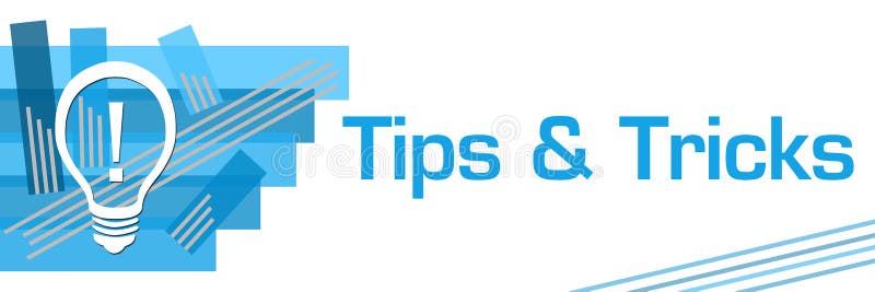 Tips and Tricks Blue Stroked Stripes Stock Illustration - Illustration ...