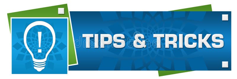 Tips And Tricks Professional Blue With Symbol Stock Illustration ...