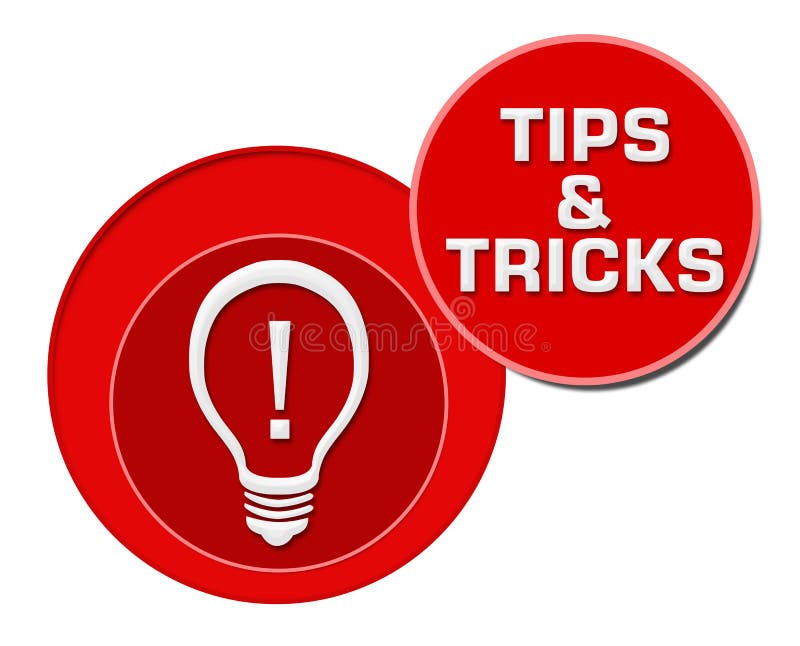 Tips and Tricks Professional Blue with Symbol Stock Illustration ...