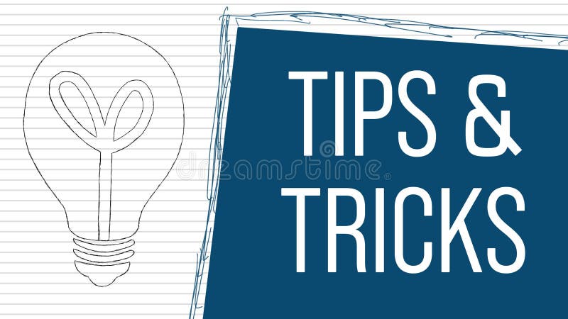 Tips and Tricks Bulbs Blinking Variations Blue Text Stock Video - Video ...