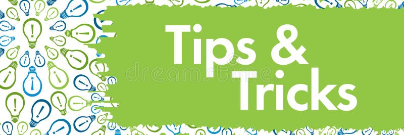 Tips and Tricks Professional Blue with Symbol Stock Illustration ...