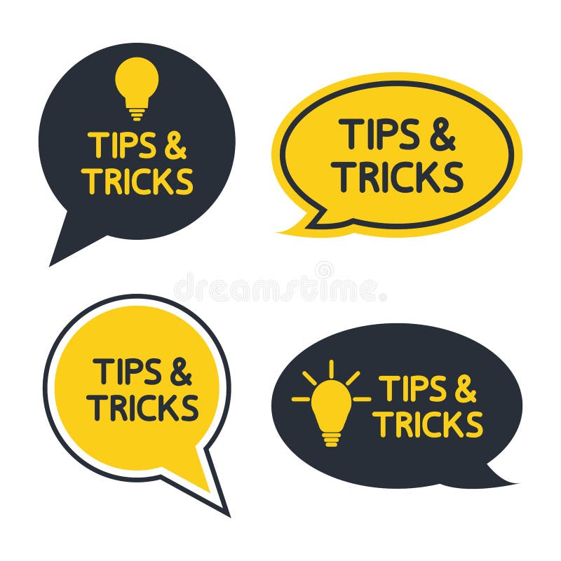 Advice Shapes. Quick Tips Helpful Tricks Emblems and Logos, Tip ...