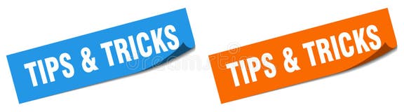 Tips & Tricks Sticker. Tips & Tricks Sign Set Stock Vector ...