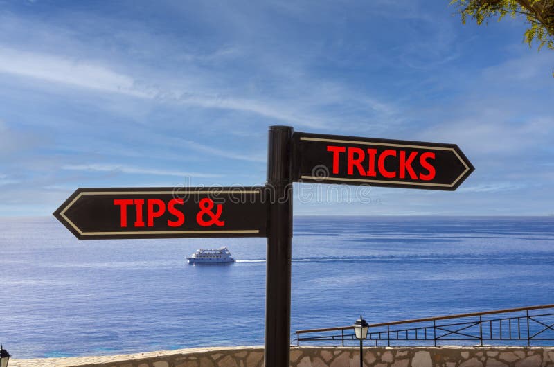 Tips and Tricks Symbol. Concept Word Tips and Tricks on Beautiful ...