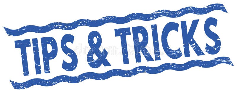 TIPS & TRICKS Text on Blue Lines Stamp Sign Stock Illustration ...