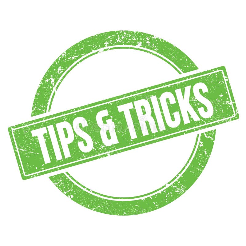TIPS & TRICKS, Text on Orange Grungy Stamp Sign Stock Illustration ...