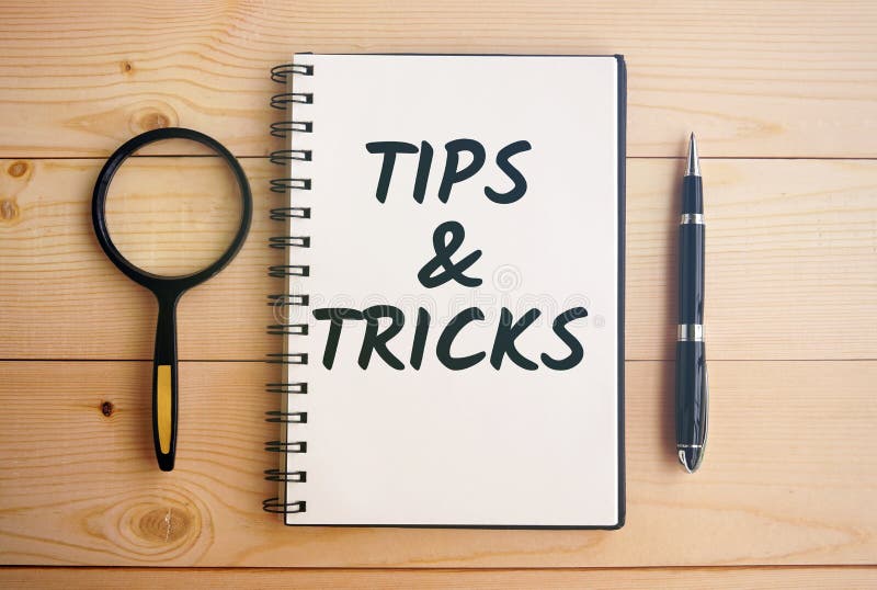 Tips and Tricks Text on Notepad Stock Image - Image of view, management ...