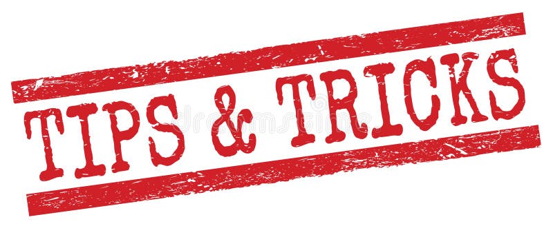 TIPS & TRICKS Text on Red Lines Stamp Sign Stock Illustration ...