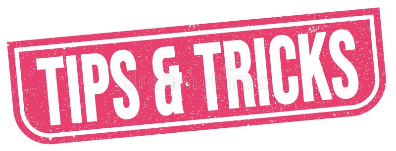 TIPS & TRICKS Text Written on Pink Stamp Sign Stock Illustration ...