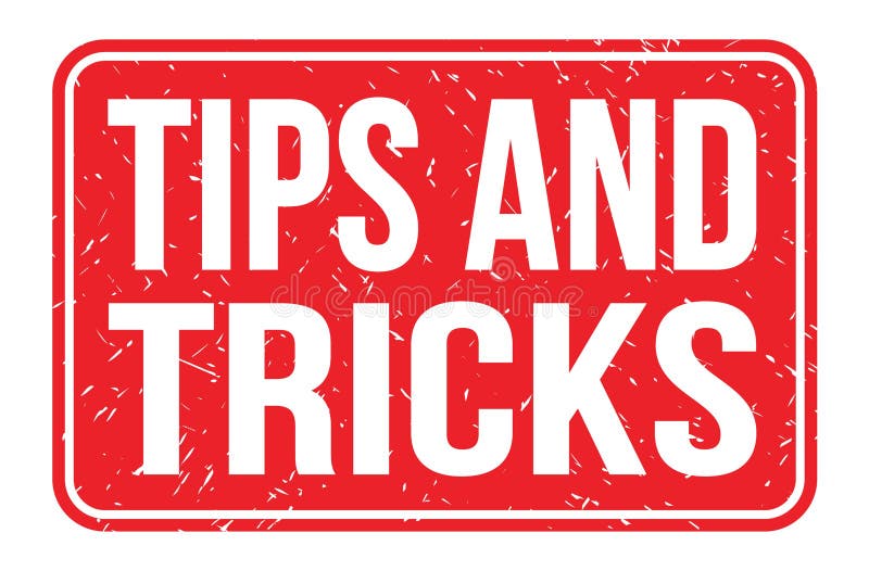 TIPS and TRICKS, Words on Red Rectangle Stamp Sign Stock Illustration ...