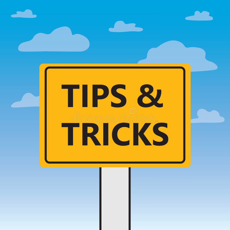 Tips and Tricks Written on a Billboard Stock Vector - Illustration of ...