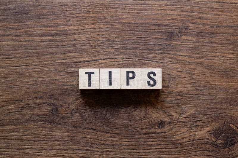 Tips - Word Concept on Building Blocks, Text Stock Photo - Image of ...