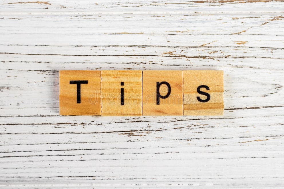 TIPS Word Made with Wooden Blocks Concept Stock Photo - Image of ...