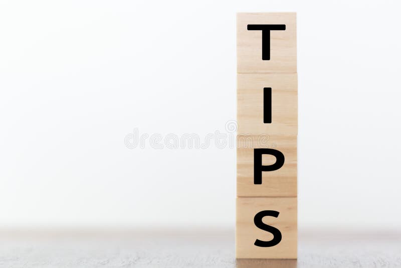 Tips Written on Wooden Cubes Stock Image - Image of budget, design ...