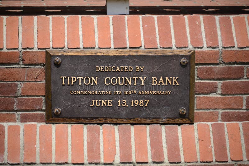 Tipton County Museumplatta, Covington Tennessee Redaktionell ...