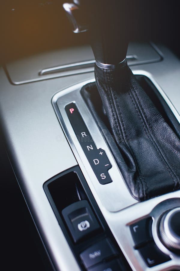 Tiptronic Transmission in Modern Car, Control Buttons. Stock Image ...