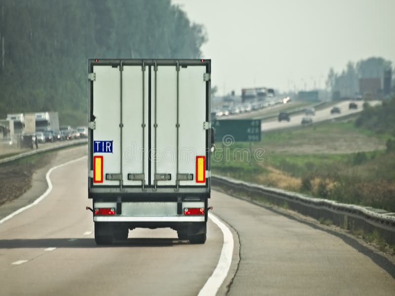 TIR plate stock image. Image of customs, sealed, rear - 66973777