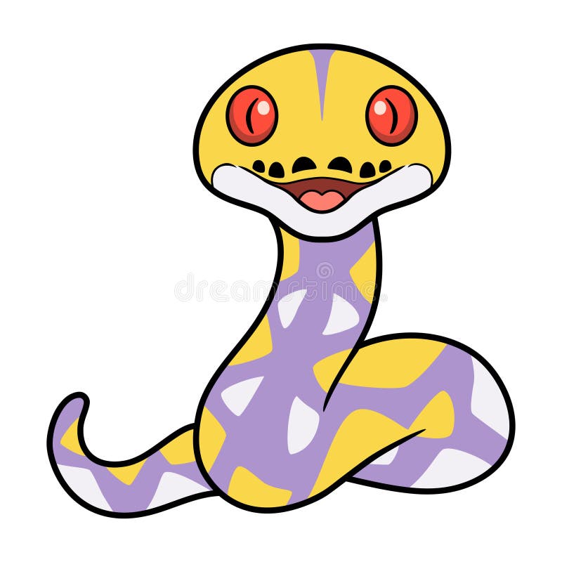 Tira Dibujos Animados De Python Reticulado En Lavanda Ilustración del Vector - Ilustración de ...