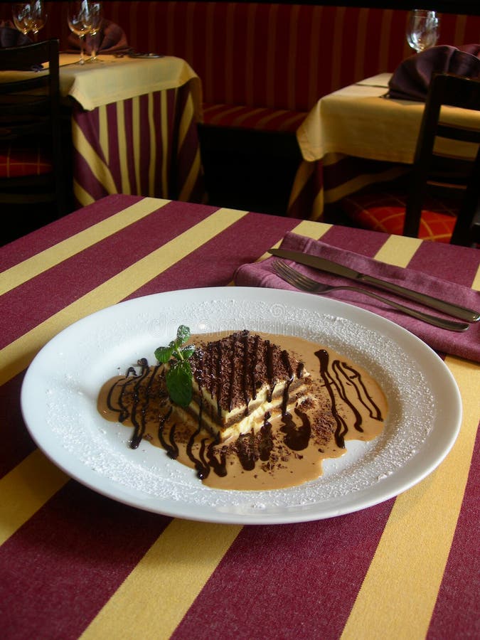 Tiramisu fancy stock image. Image of plate, cafe, city - 4566019