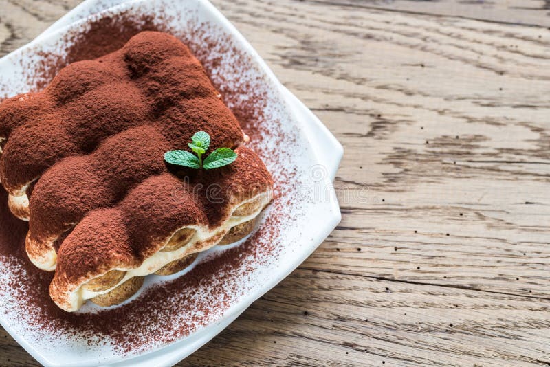 Tiramisu on the plate stock image. Image of pastry, gourmet - 84717167