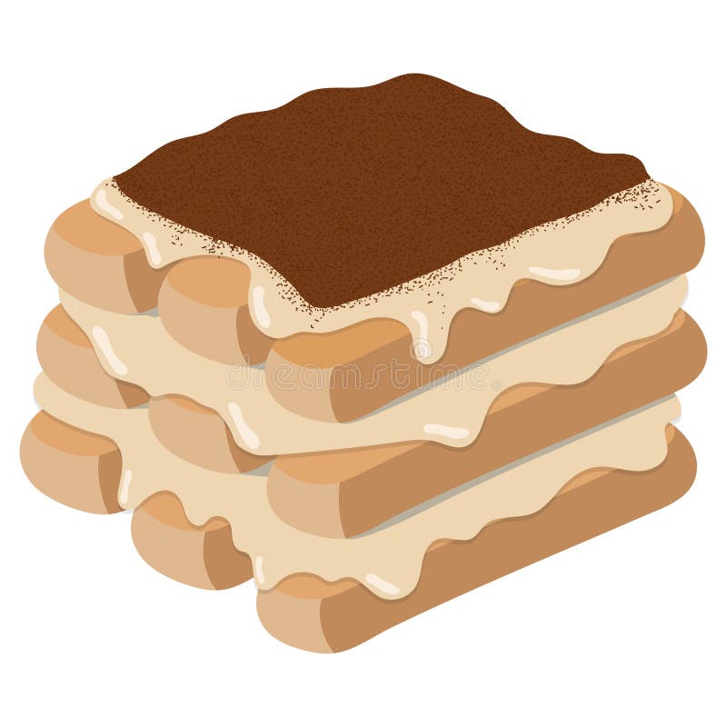 Tiramisu. Vector Illustration on a White Background Stock Vector ...