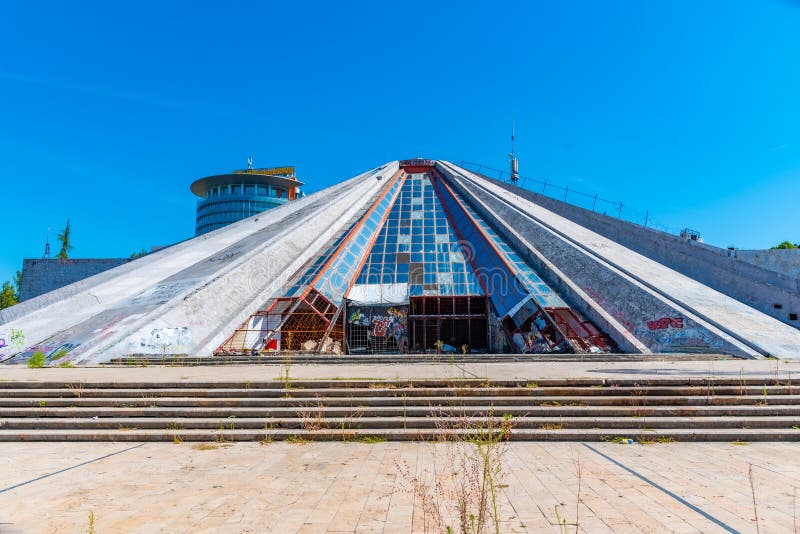 TIRANA, ALBANIA, SEPTEMBER 28, 2019: Broken Pyramid of Tirana in ...