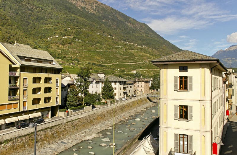 Tirano, Italy. stock photo. Image of landscape, europe - 37777810