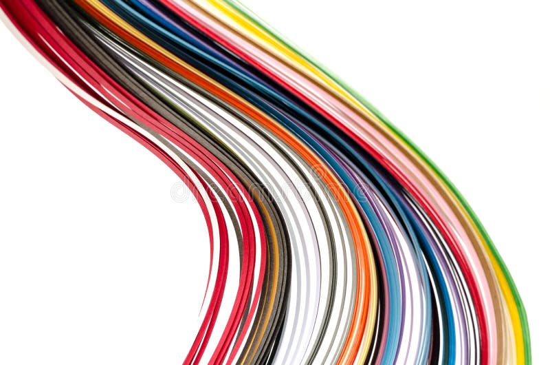 Tiras Afiligranadas De Papel Coloridas Imagen de archivo - Imagen de ...