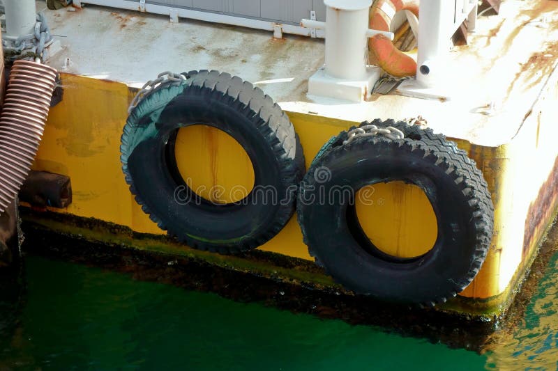 Tire for bridging stock photo. Image of ships, berthing - 91905604