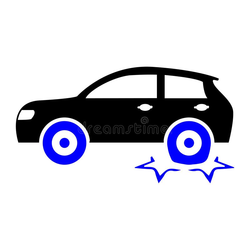 Tire Burst Icon stock vector. Illustration of meticulously - 295795154