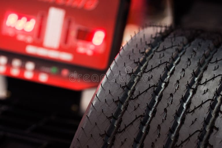 Tire check stock photo. Image of industry, machine, balance - 65725192