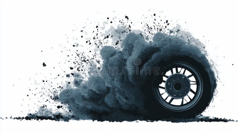 Tire Dust Explosion from Drifting Vehicles Stock Image - Image of wheel ...