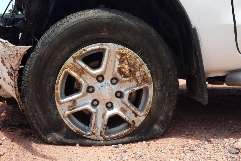 Tire Explosion at High Speed Stock Image - Image of problem, explosion ...