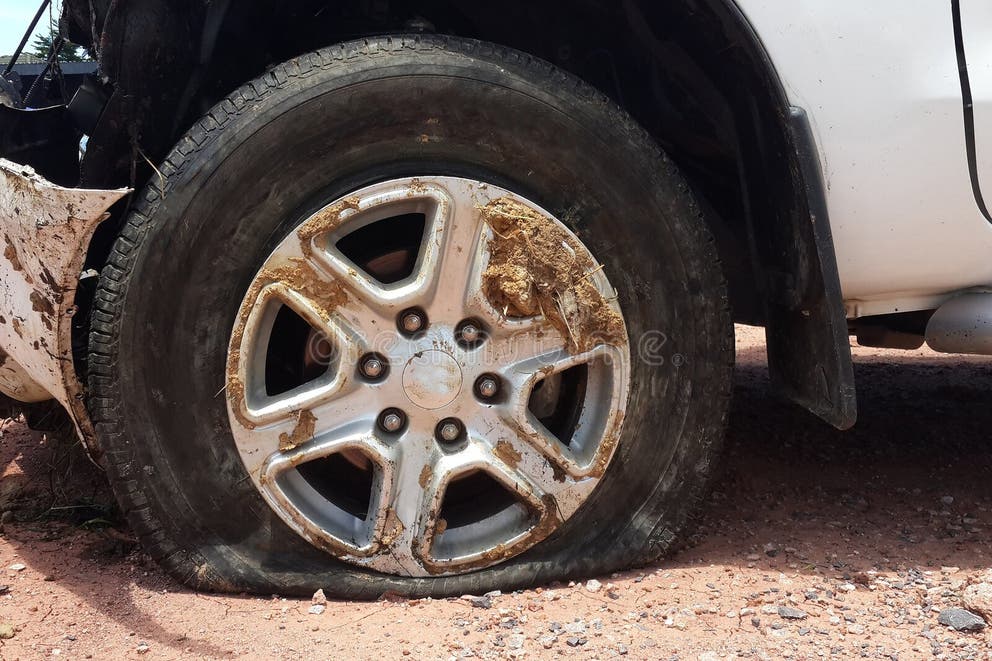 Tire Explosion at High Speed Stock Image - Image of problem, explosion ...