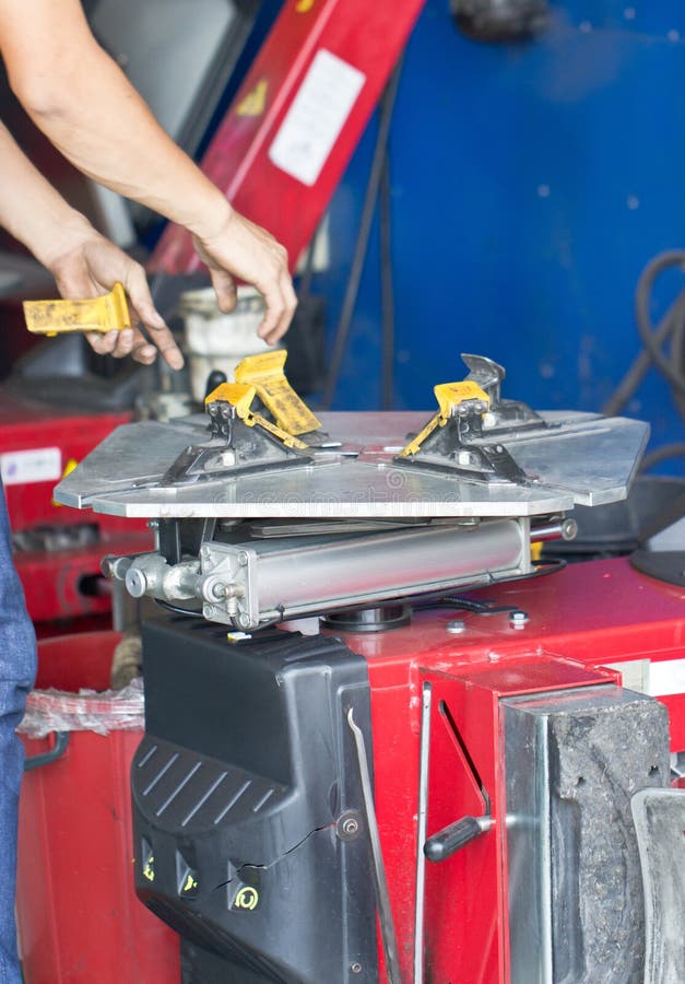 Tire Fitting Machine stock image. Image of automobile - 54096259