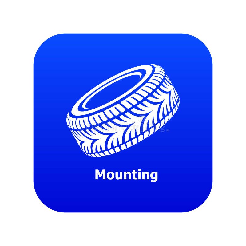 Tire icon blue vector stock vector. Illustration of round - 143879674