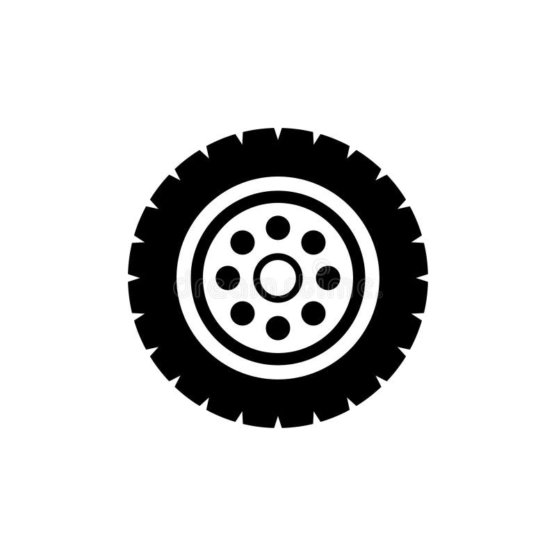 Tire Icon Flat Vector Template Design Trendy Stock Vector ...