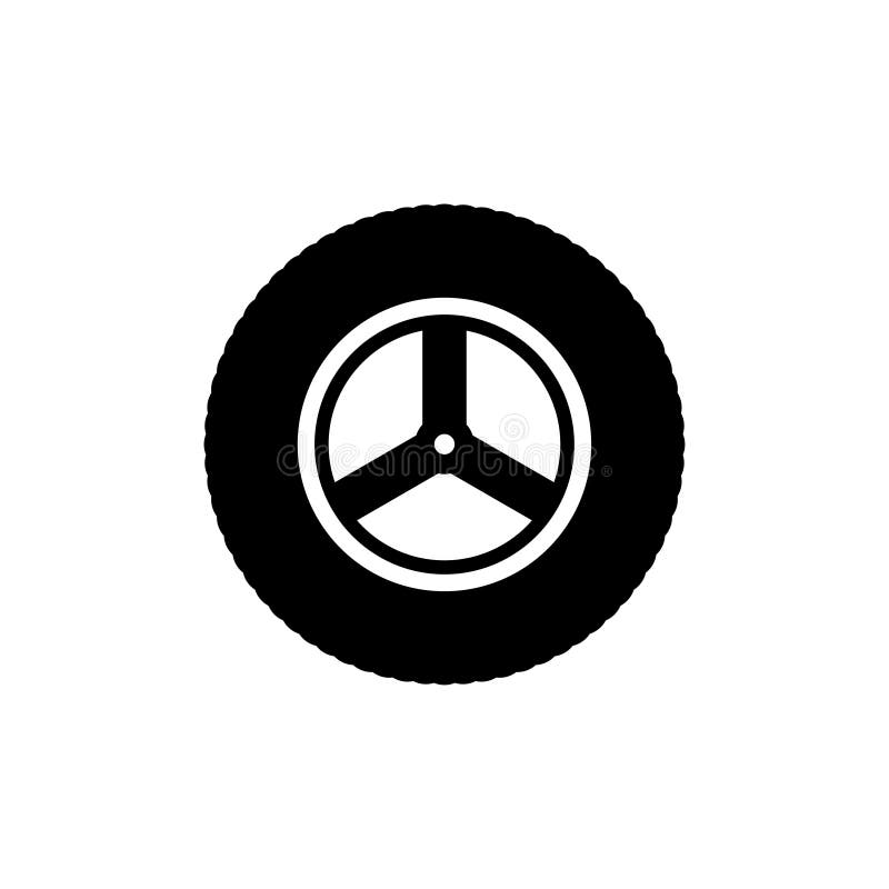 Tire Icon Flat Vector Template Design Trendy Stock Vector ...