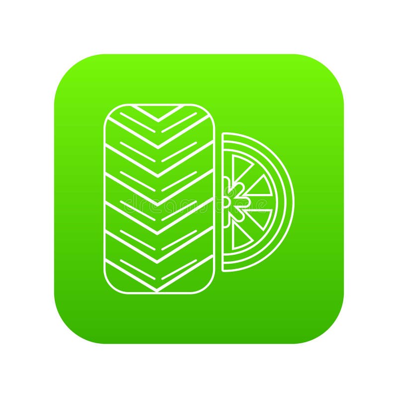 New Car Tire With Green Check Mark Standing Out Among Old Tires Stock ...