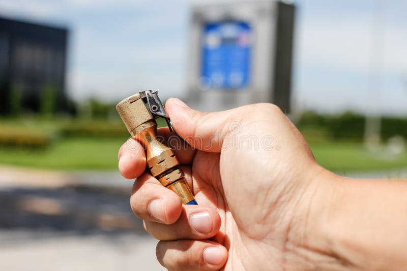 Tire inflation stock image. Image of pressue, inflation - 57053367