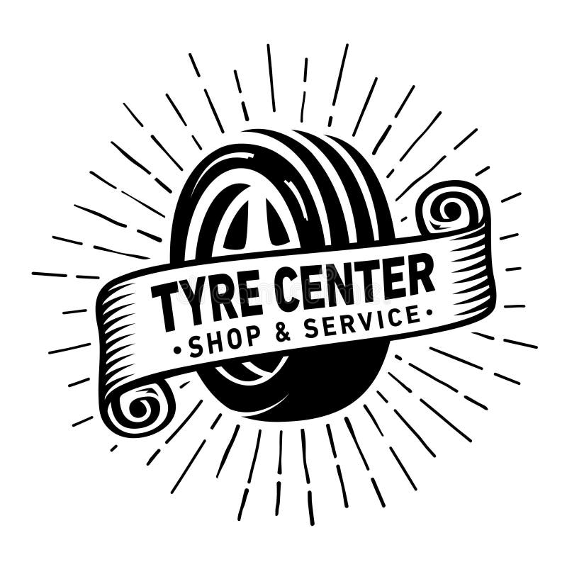 Tyre Center, Shop and Service Design Template. Tire Center Logo. Vector ...