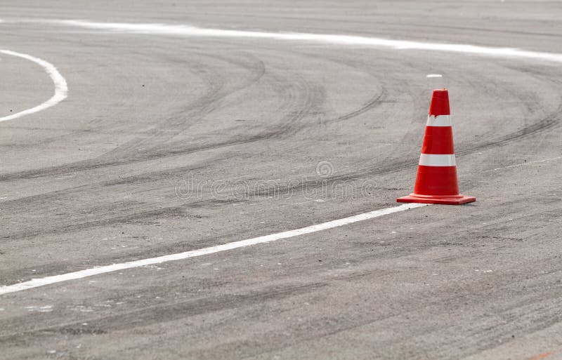 Tire marks on road track stock image. Image of automobile - 31363847