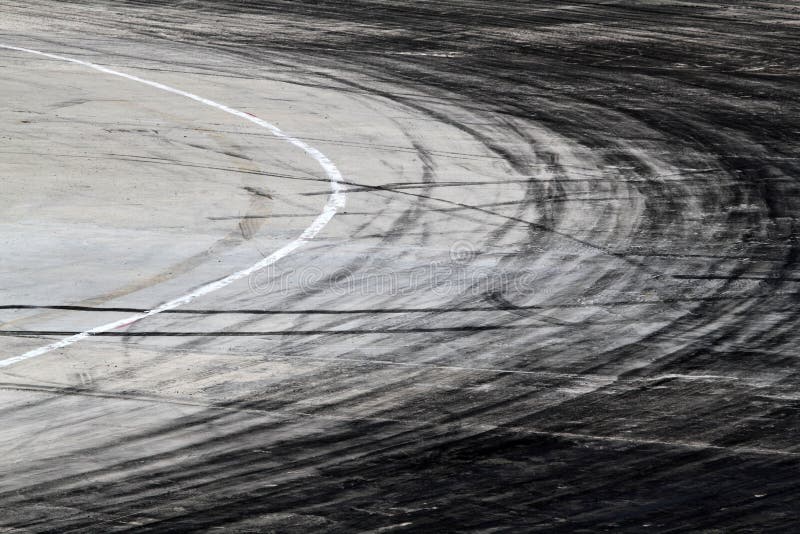 Tire marks on road track stock photo. Image of vehicle - 34413640