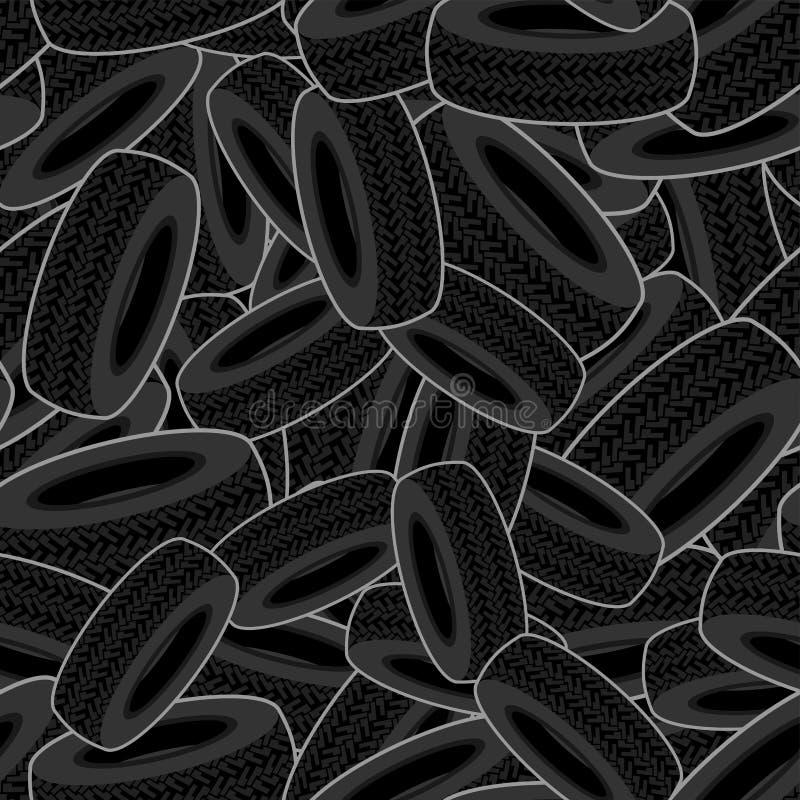 Tire Pattern Seamless. Car Rubber Tyre Background Stock Vector ...